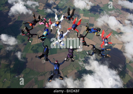 Formation Skydiving at Langar Airfield, England Stock Photo - Alamy