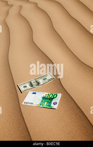 Euro and USA dollar money banknotes background, wealth concept Stock ...