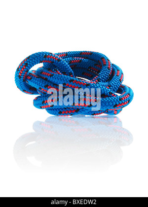 Twisted blue rope Stock Photo - Alamy