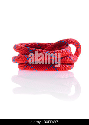 Twisted blue rope Stock Photo - Alamy