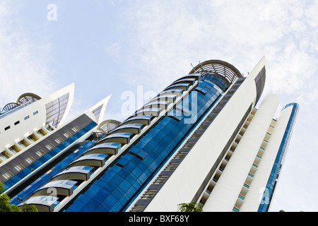 Modern high rise luxury apartment buildings , The Terraces, in central ...