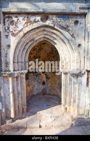 Mosque Ruins of Gedi or Gede, historic Swahili town, Watamu, Kenya ...