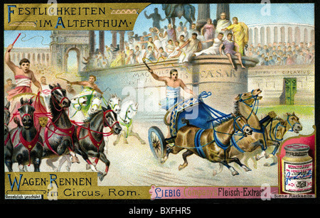 ancient world, Roman Empire, chariot race, quadriga, Circus Maximus ...