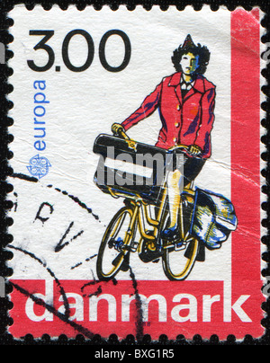 DENMARK - CIRCA 1988: stamp printed by Denmark, shows Industrialists by Kroyer, circa 1988 Stock ...