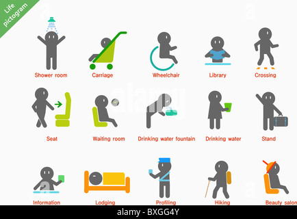 various life pictogram icons Stock Photo - Alamy