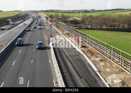 M25 motorway road widening construction project Stock Photo - Alamy