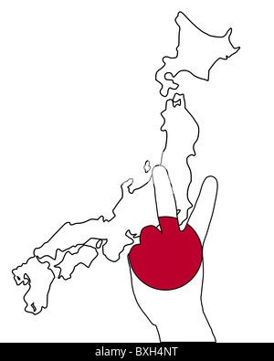Japan hand signal Stock Photo - Alamy