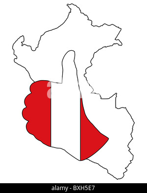 Peru hand signal Stock Photo - Alamy