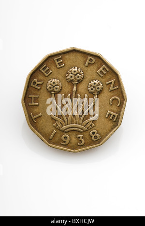 Threepenny Bit. Pre decimal UK coin Stock Photo - Alamy