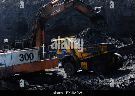 INDIA Jharkand Dhanbad Jharia , opencast hard coal mining of BCCL Ltd ...