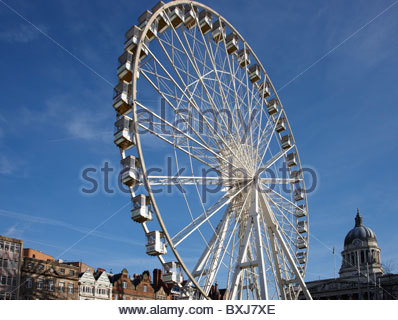 The Nottingham eye, ferris wheel in Nottingham's old market square ...