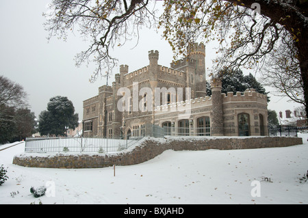 snow covered Whitstable Castle Gardens Stock Photo - Alamy