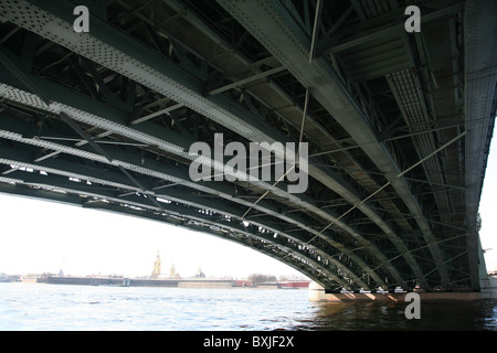 Trinity Bridge on the Neva Saint Petersburg, Russia Stock Photo - Alamy