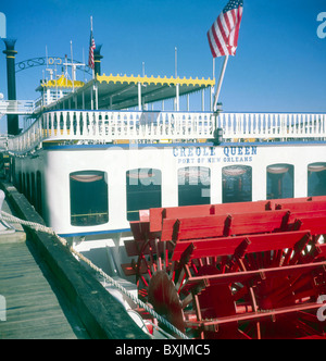 Creole Queen paddle steamer boat on Mississippi River, New Orleans ...