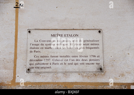 Standard metre,1797,Burattini creator,36 rue de Vaugirard,Paris,France ...