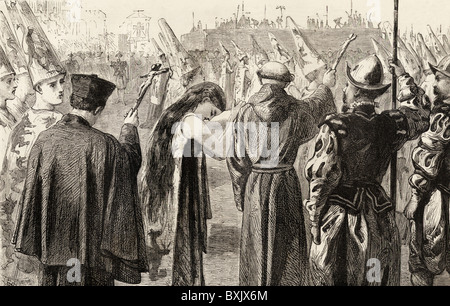 Spanish Inquisition. Auto de fe. Capital punishment. Death by burnig ...