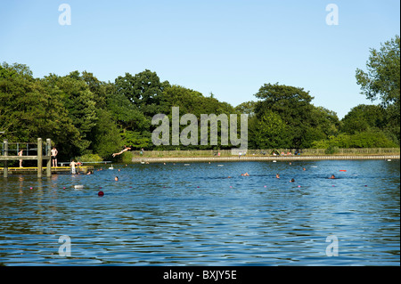 Highgate Mens Bathing Pond, Hampstead Heath, NW3, London, United Stock ...