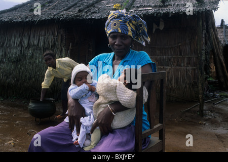 Bubi children MOCA South Bioko Island EQUATORIAL GUINEA Stock Photo - Alamy