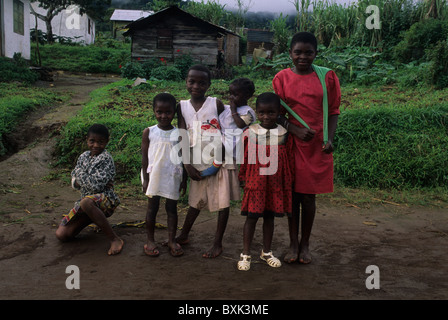 Bubi children MOCA South Bioko Island EQUATORIAL GUINEA Stock Photo - Alamy