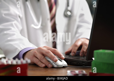 healthcare professional doctor hand using blood pressure monitor device ...