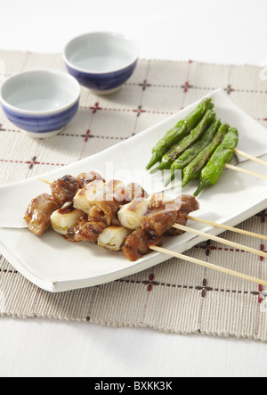 Japanese food - skewered food Stock Photo - Alamy