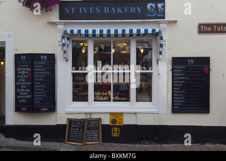 St ives bakery shop front window outside,Cornwall,England,UK Stock ...