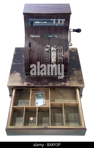 money / finance, empty cash register, made by Anker company, Germany ...