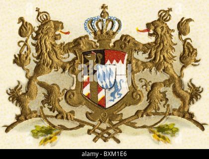heraldry, coat of arms, Germany, Bavarian dukedom, knights with ...