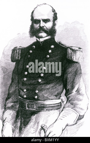 Union General Ambrose Burnside, US Civil War. Hand-colored steel ...