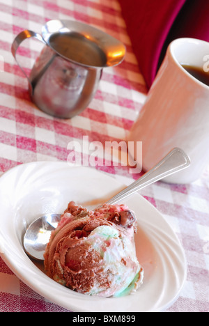 Cup an ice-cream coffee in the table Stock Photo - Alamy