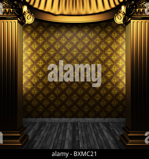 bronze columns and wall Stock Photo - Alamy