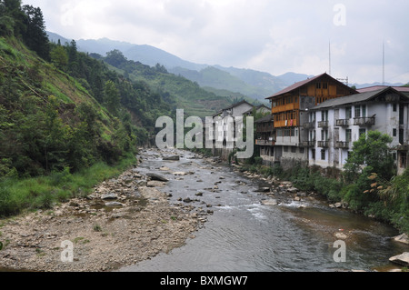 A small village by the river. Guilin area, Southern China Stock Photo ...