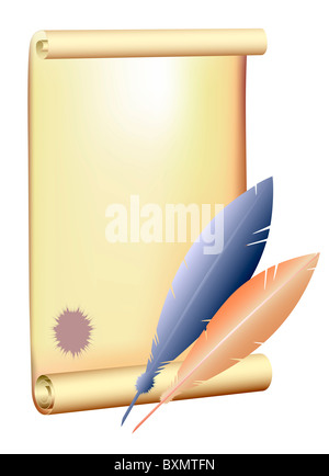 Quill And Scroll Stock Photo - Alamy