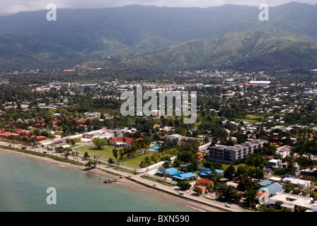 Birds eye view on Dili, capital of Timor Leste (East Timor Stock Photo ...