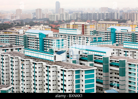 Singapore: housing in the middle class residential district Clementi ...