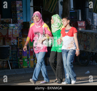 Egyptian girls at street of Cairo Stock Photo - Alamy