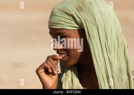 Sudanese girl with scarf Stock Photo - Alamy