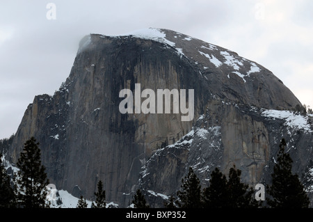 Half dome granite crest rock formation Yosemite valley national park ...