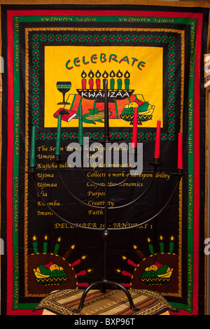 Nguzo Saba Poster of The Seven Principles of Kwanzaa Stock Photo - Alamy