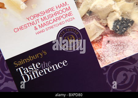 Sainsbury's Taste the Difference pizza Stock Photo - Alamy
