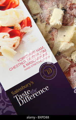 Sainsbury's Taste the Difference pizza Stock Photo - Alamy