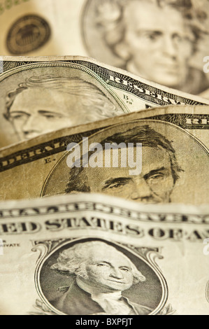 American Presidents on usa currency Stock Photo - Alamy