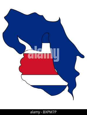 Costa Rica Hand Signal Stock Photo - Alamy