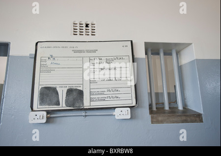 Example of a Typical Prisoners Record Card displayed for Tourists in ...