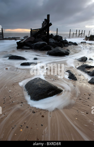 A rock armour breakwater for sea defence at Sheringham, Norfolk ...