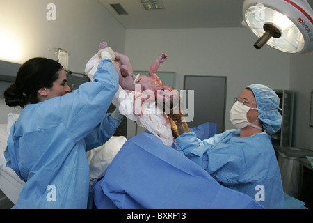Newborn baby right after delivery Stock Photo - Alamy