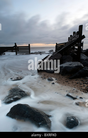 A rock armour breakwater for sea defence at Sheringham, Norfolk ...