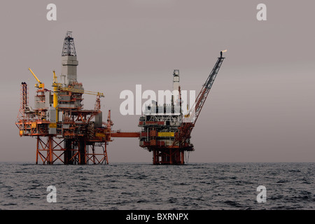 Valhall oil production rig with the Bourbon mistral Stock Photo - Alamy
