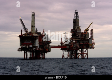 Valhall oil production rig with the Bourbon mistral Stock Photo - Alamy