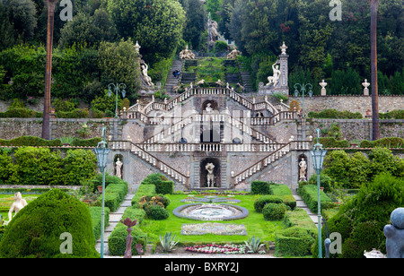 Flight of steps, Garden, Vila Garzoni, Collodi, Tuscany, Italy Stock ...